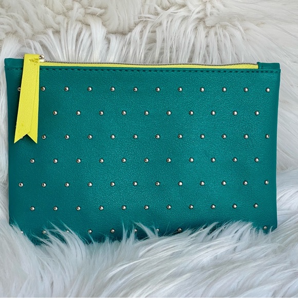 ipsy | Bags | Ipsy Brand New Teal Green Silver Studded Glam Bag Bag ...